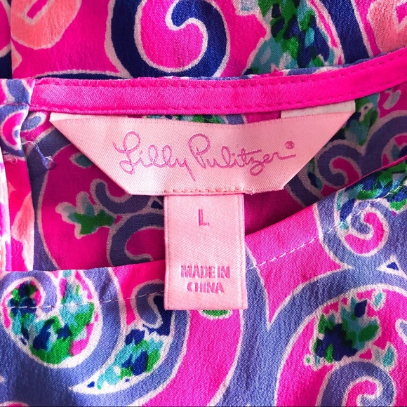 Lilly Pulitzer | Tops | Lilly Pulitzer Iona Shell Silk Print Blouse ...
